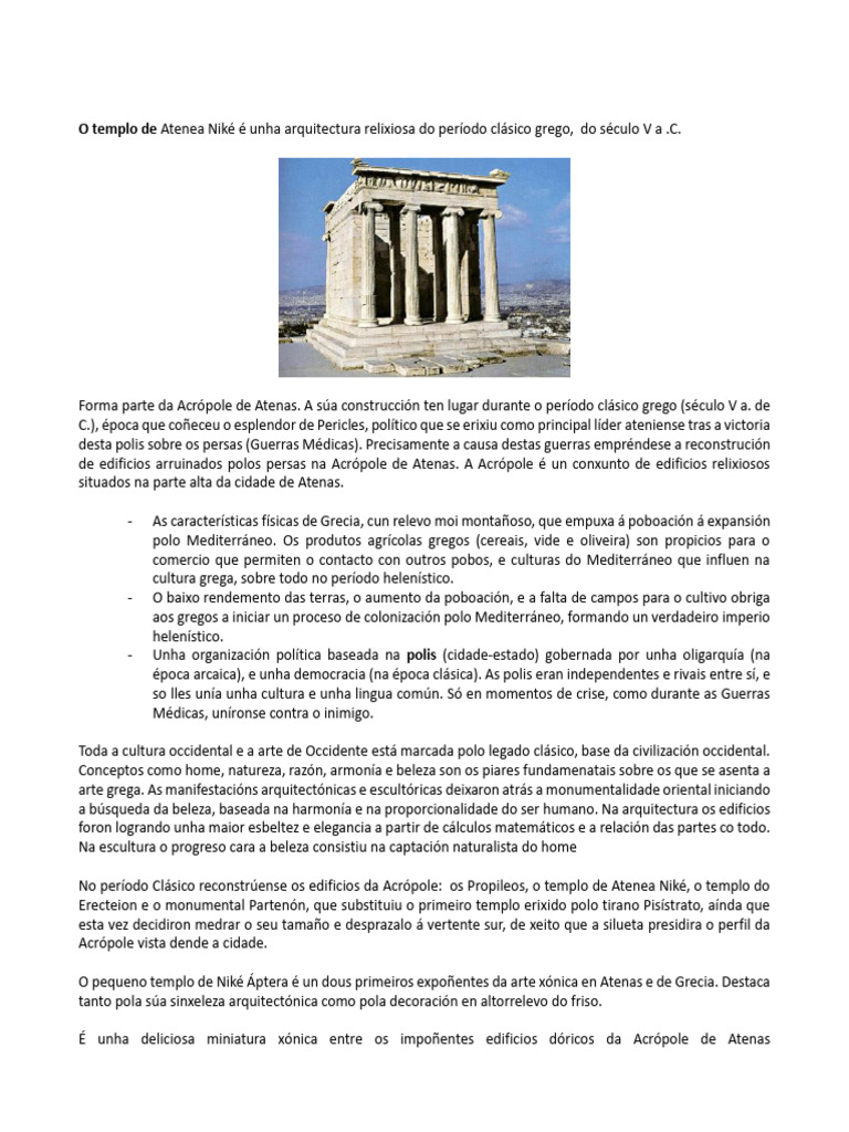 Templo Atenea Nike | PDF