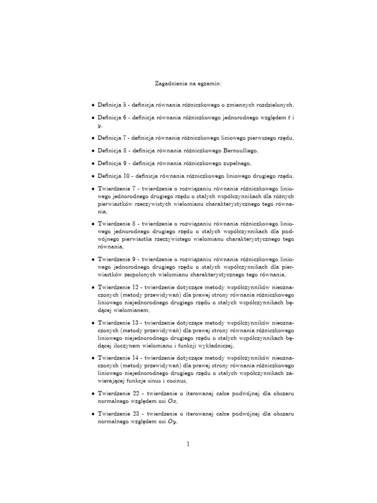 Zagadnienia Na Egzamin | PDF