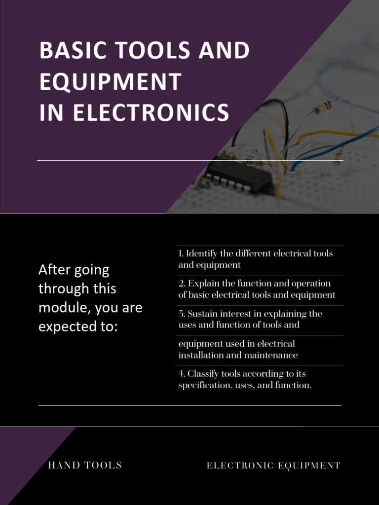 Essential Electronics Tools Guide | PDF | Soldering | Wire