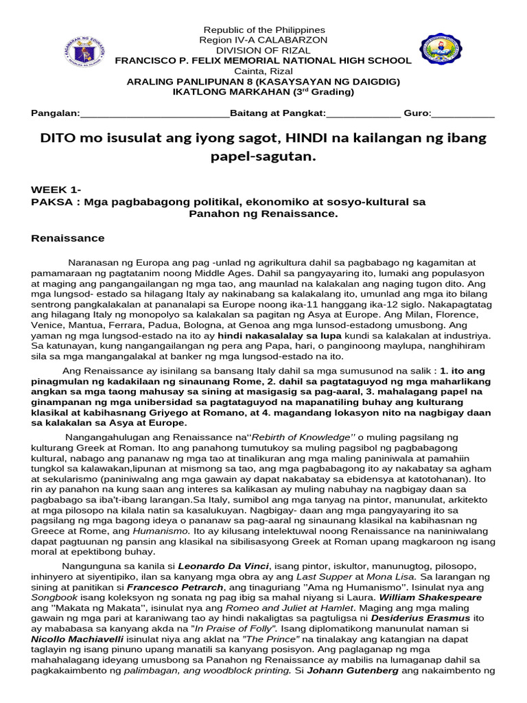 Q3 Las Ap8 Students | PDF