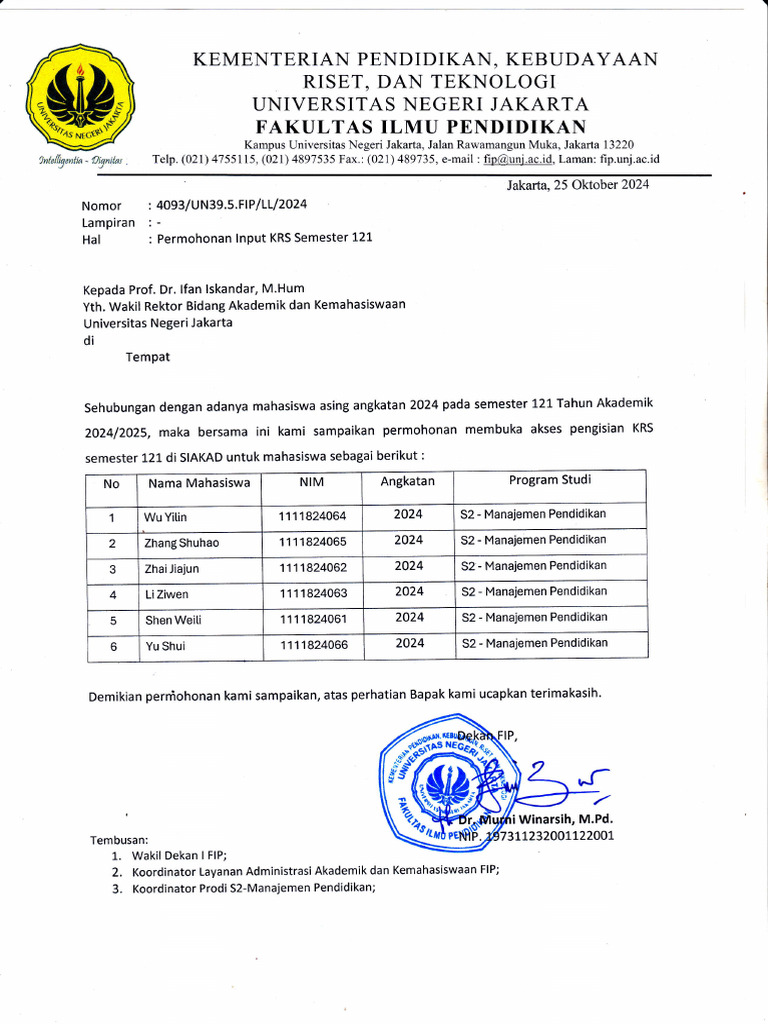 Permohonan INput KRS SMT 121 | PDF