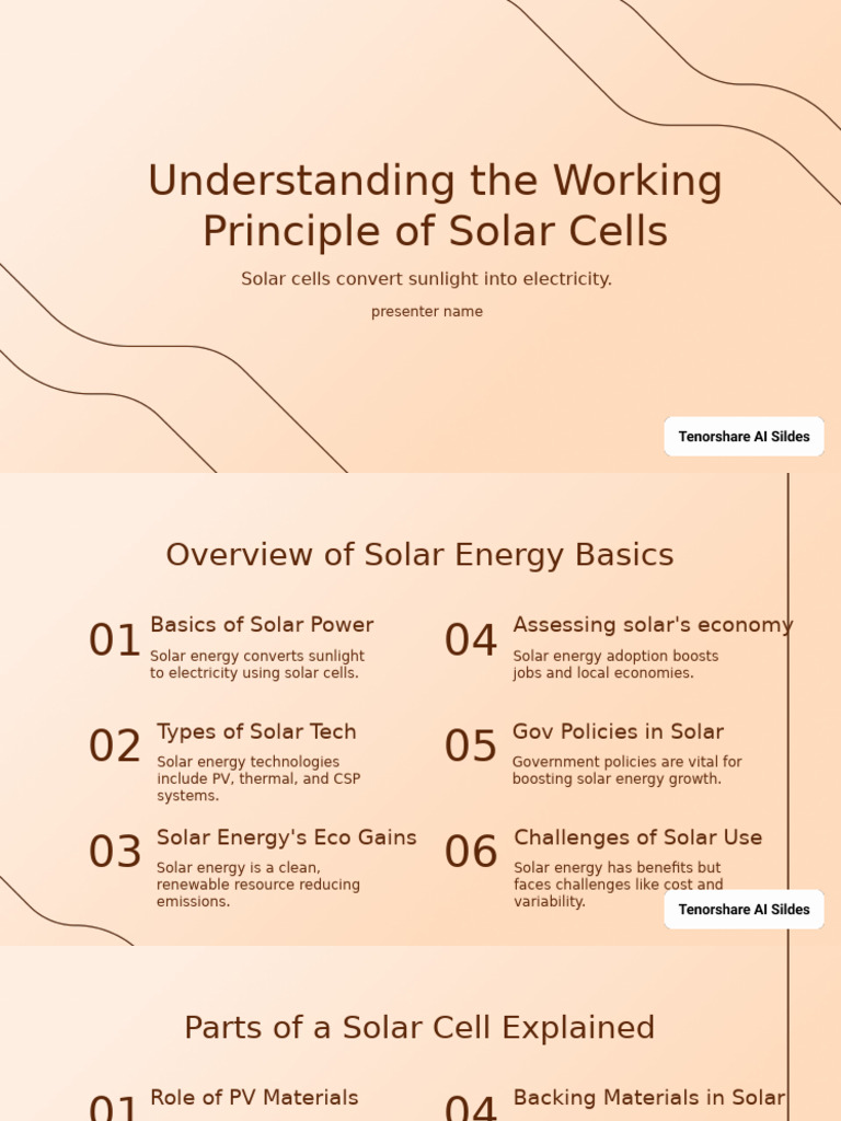 Understanding the Working Principle of Solar Cells | PDF | Solar Power ...