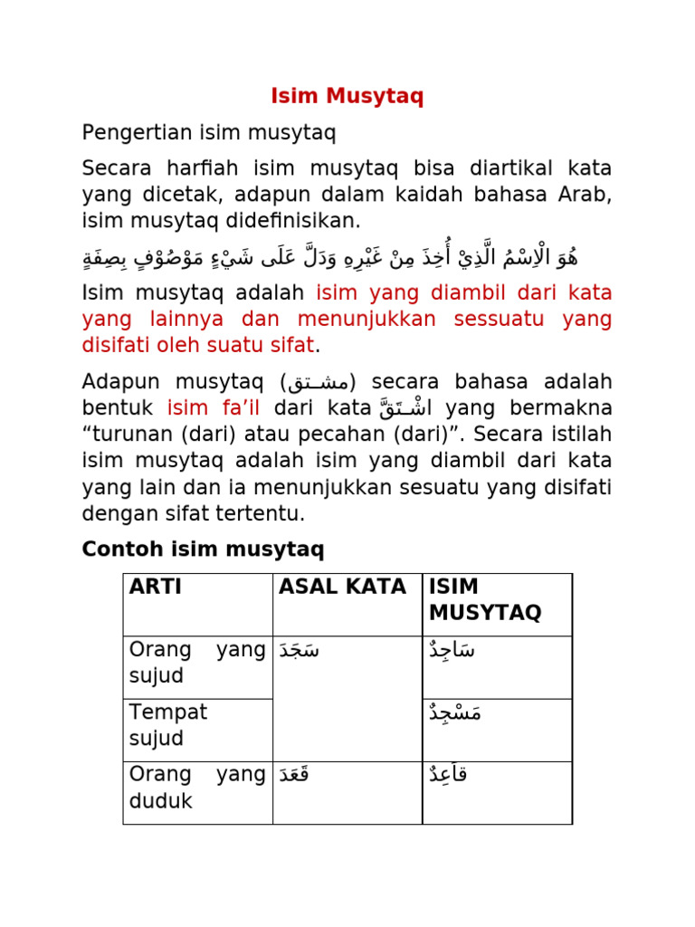 Isim Musytaq 1 | PDF