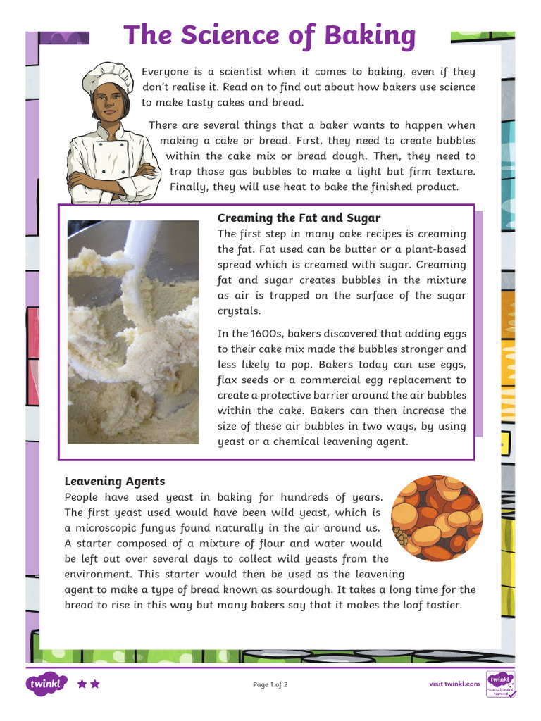 The-Science-of-Baking-Yeast-reading-comprehension | PDF | Breads | Cakes