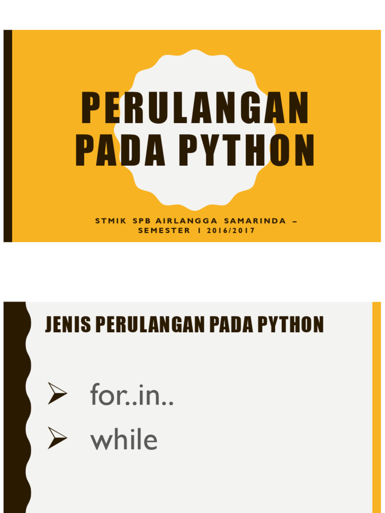 Python Dasar 03 Perulangan | PDF