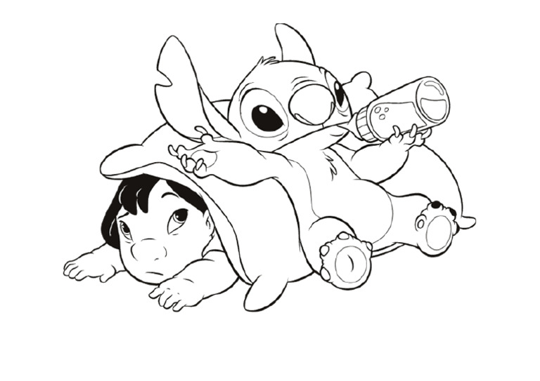 Lilo & Stitch (Animation Movies) #45001 (printablefreecoloring.com) | PDF
