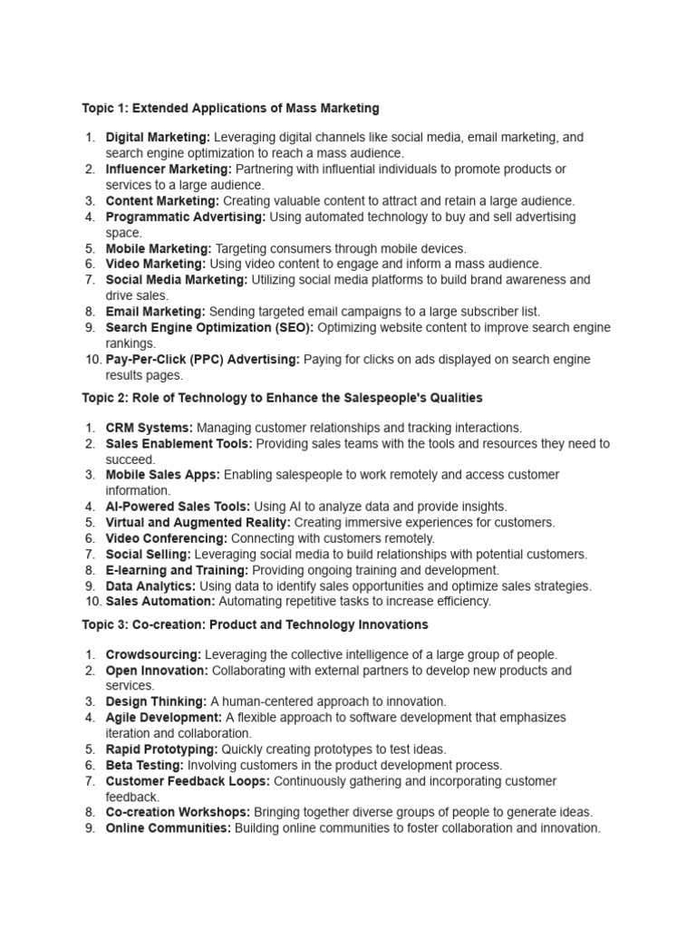 Explain All Topics in More Detail With 10 Points... - 4 | PDF | Popular ...