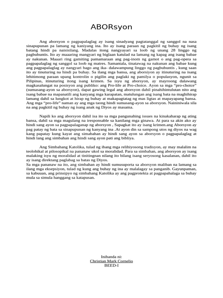 ABORsyon | PDF