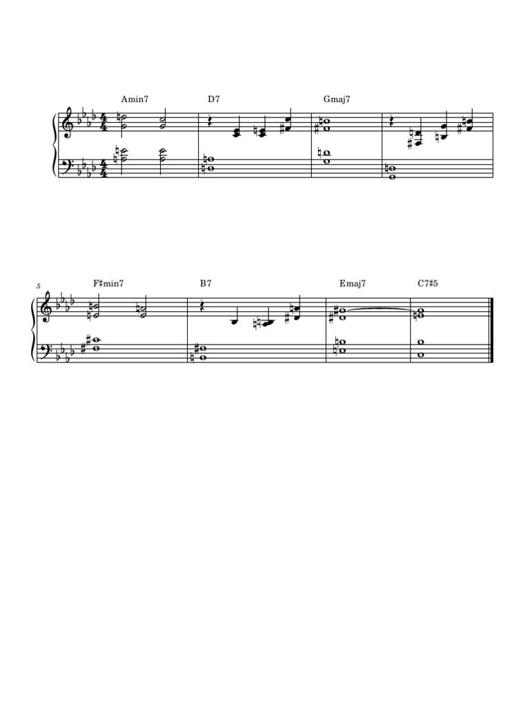All The Things You Are Voicing Practice B Section | PDF