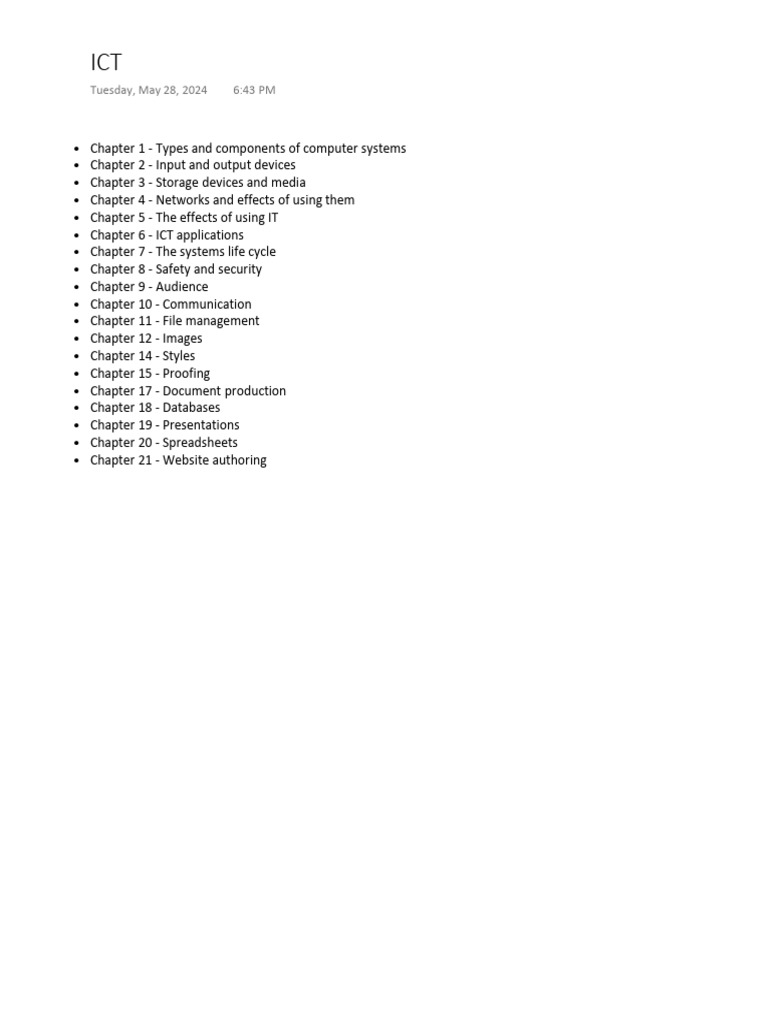 Tuesday, May 28, 2024 6:43 PM: ICT Page 1 | PDF | Solid State Drive | Dvd