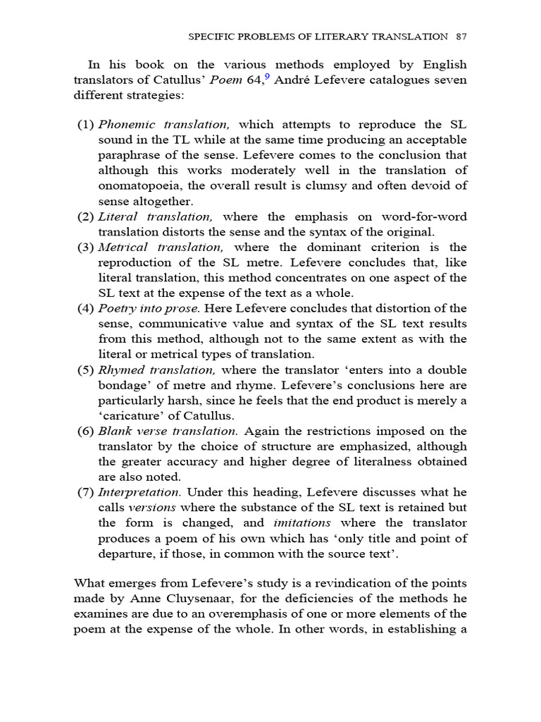 Translating Poetry Lavefere | PDF