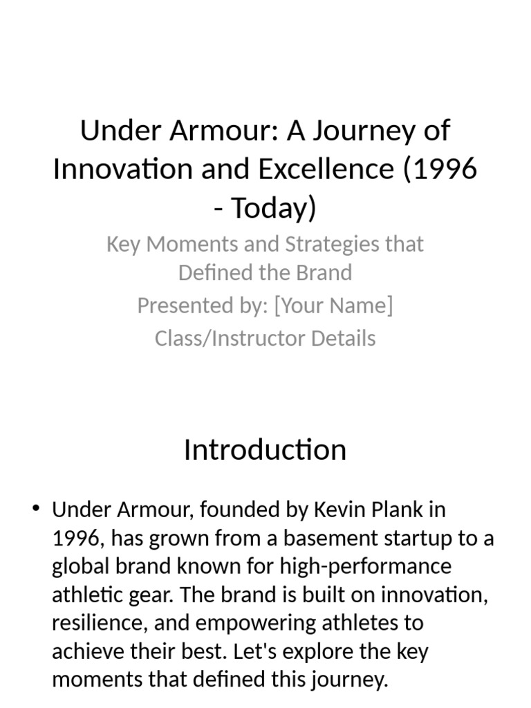Under Armour Presentation | PDF