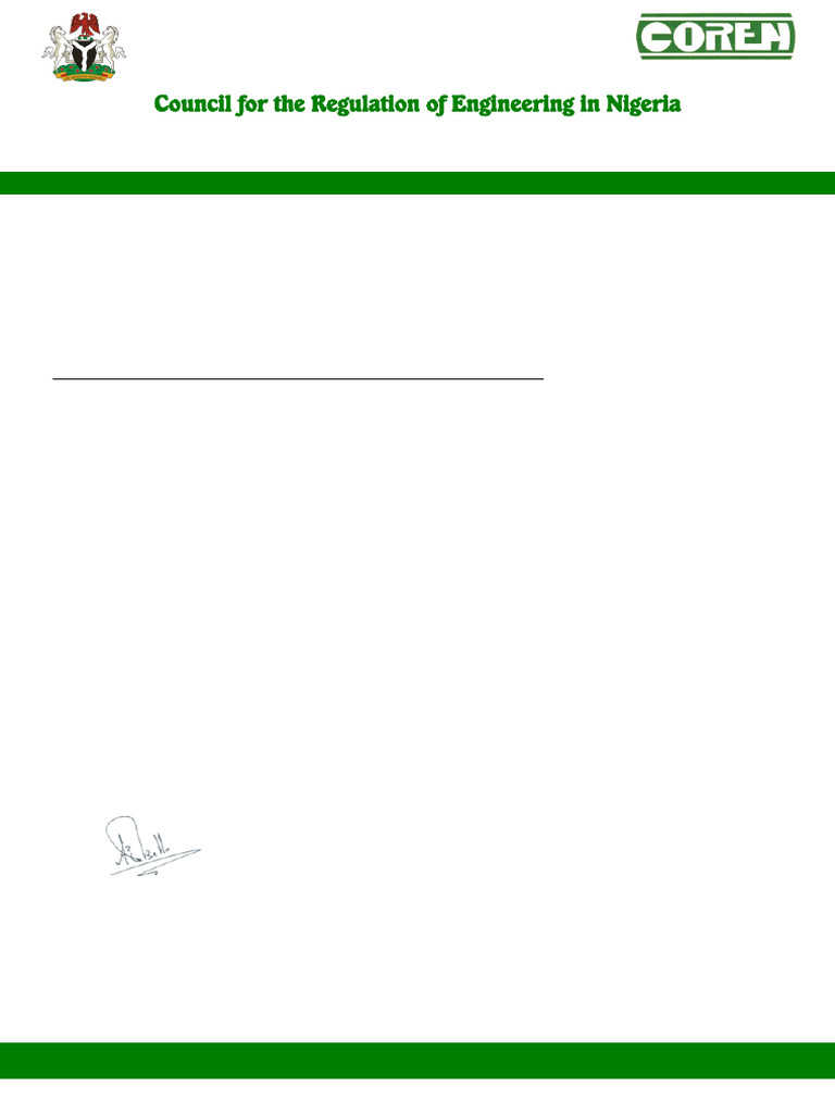 COREN Registration Notification Letter (Id - 60262) | PDF