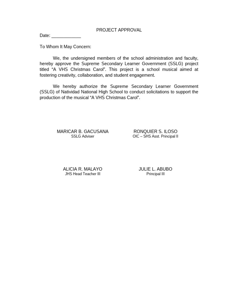 Project Approval Form | PDF