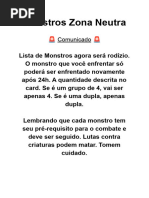 Lista de Monstros T20 | PDF | Criaturas fantásticas | Criaturas lendárias