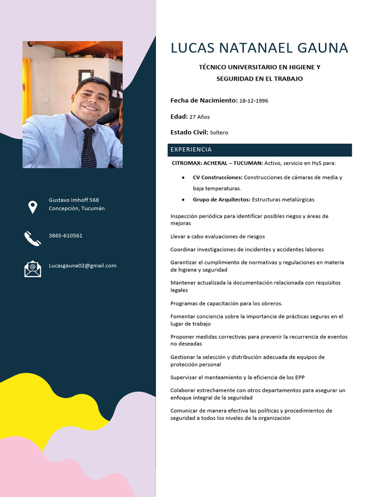 CV - Lucas Natanael Gauna 2024 Hys | PDF | Valores