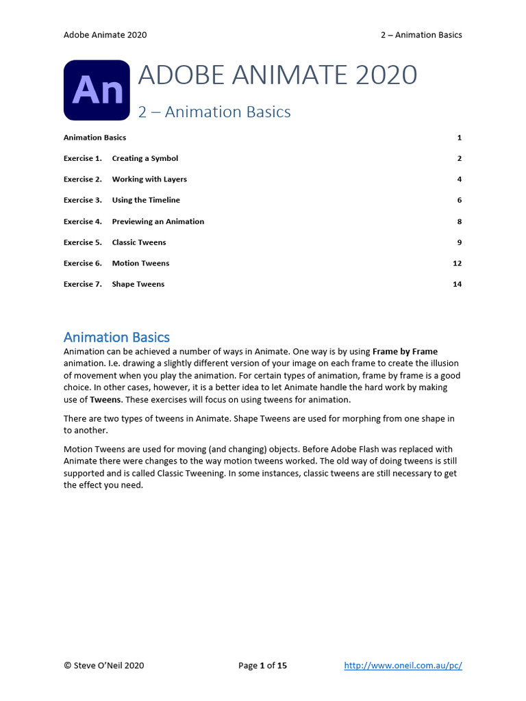 Animate2 AnimationBasics | PDF | Shape | Animation