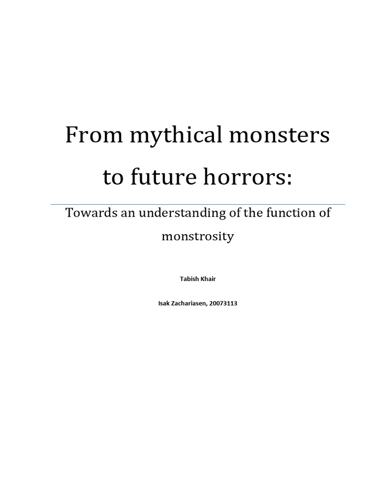 From Mythical Monsters To Future Horrors | PDF | Beowulf