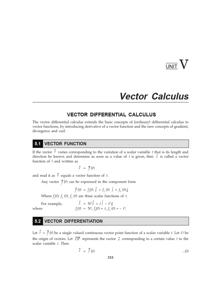 Vector Calculus | PDF | Gradient | Vector Space