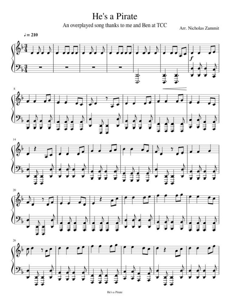 Hes a Pirate | PDF