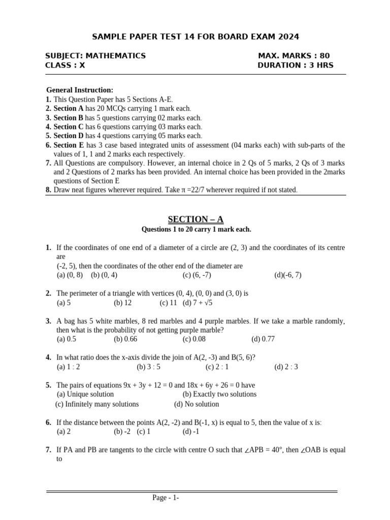 Geometry Problems for Class X Exam | PDF | Circle | Euclidean Geometry