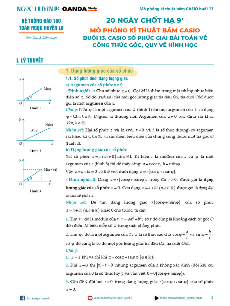 (Ngọc Huyền LB) Mô phỏng kĩ thuật bấm CASIO giải toán VD-VDC buổi 13. Casio số phức giải bài ...