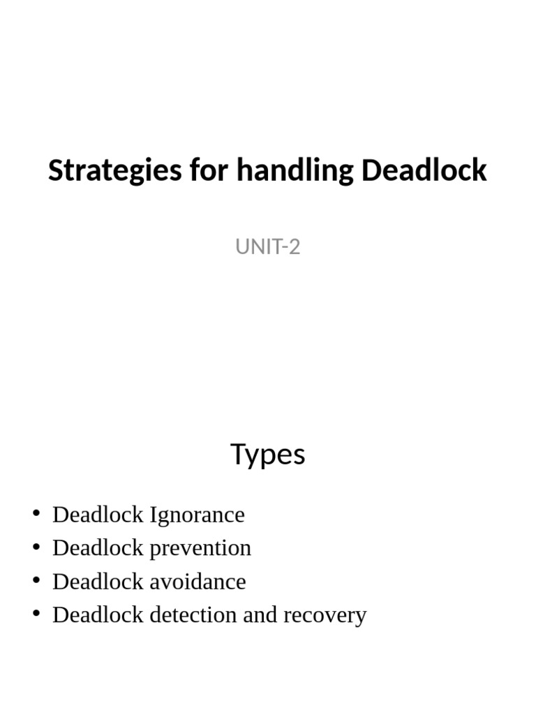 Deadlock | PDF | Concurrency (Computer Science) | Computing