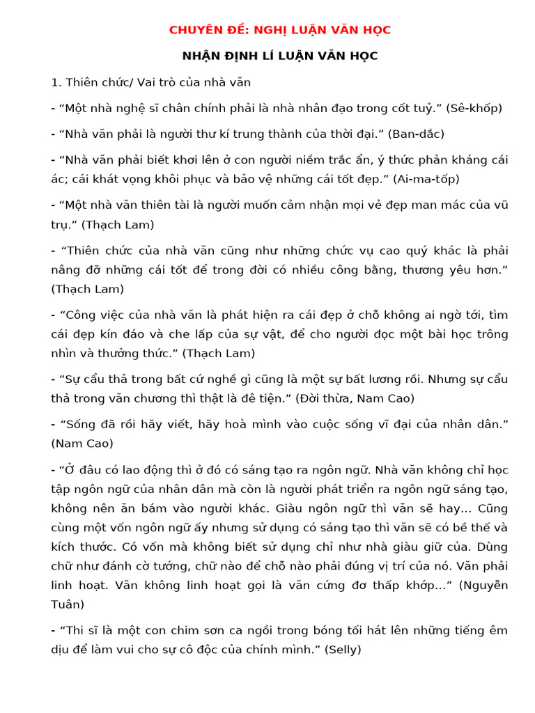 Tai Lieu Mon Van | PDF