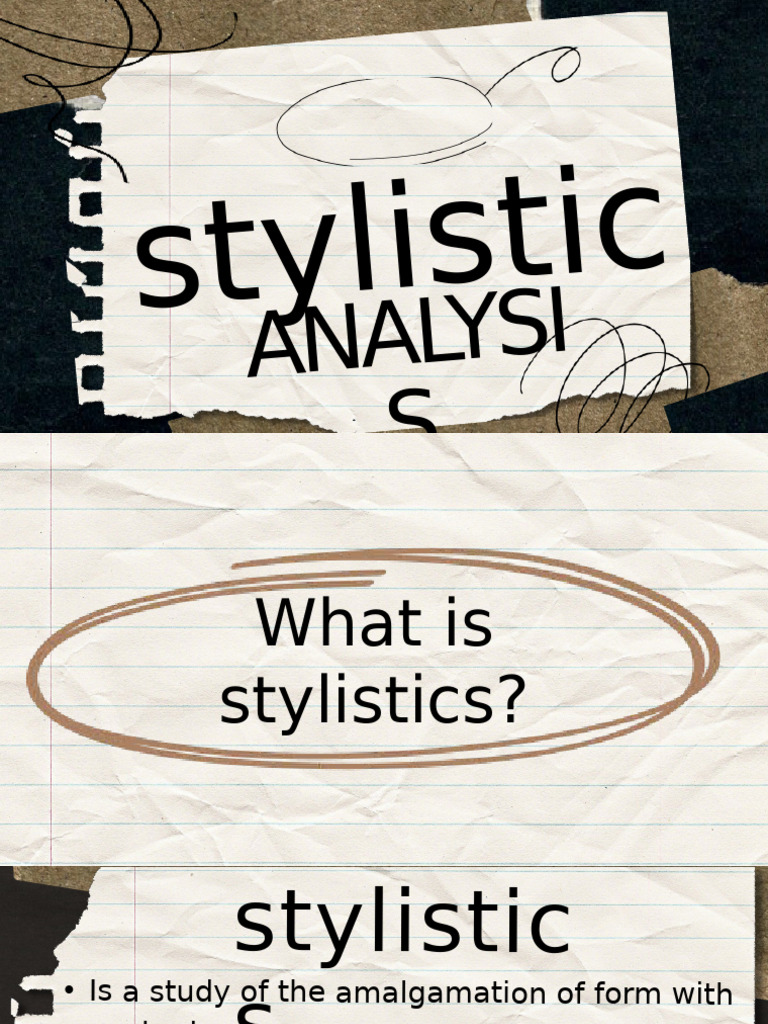 stylistic analysis | PDF | Metaphor | Thought