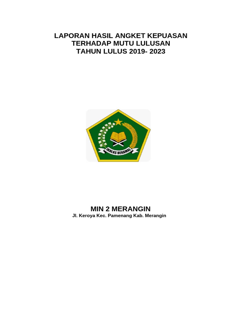 Kepuasan Lulusan MIN 2 Merangin | PDF