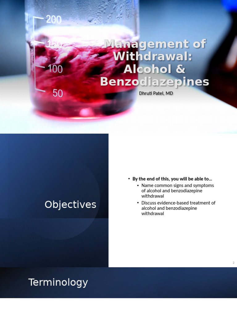 Alcohol&Benzo Withdrawal Management (1) | PDF | Benzodiazepine ...