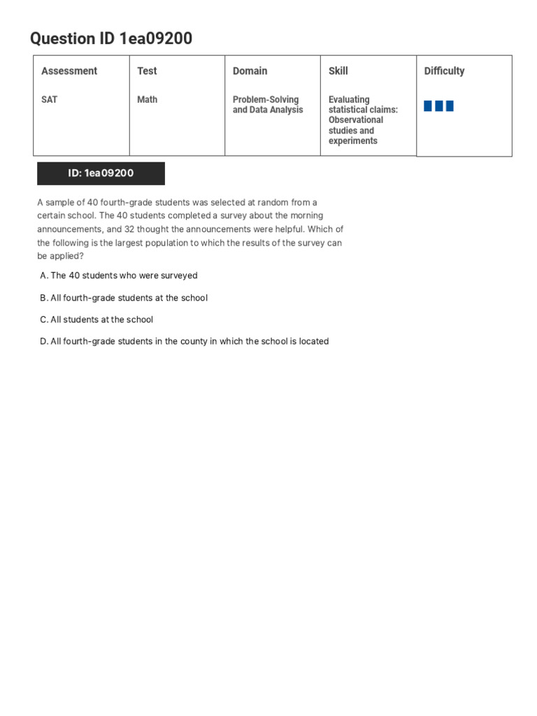 PR - 1 - Evaluating Statistical Claims (Level 3) | PDF | Sat | Estimator