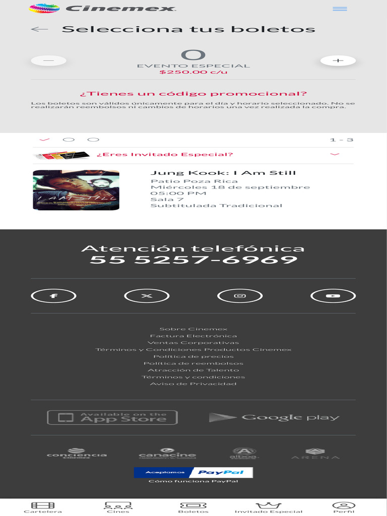 Checkout - Cinemex | PDF