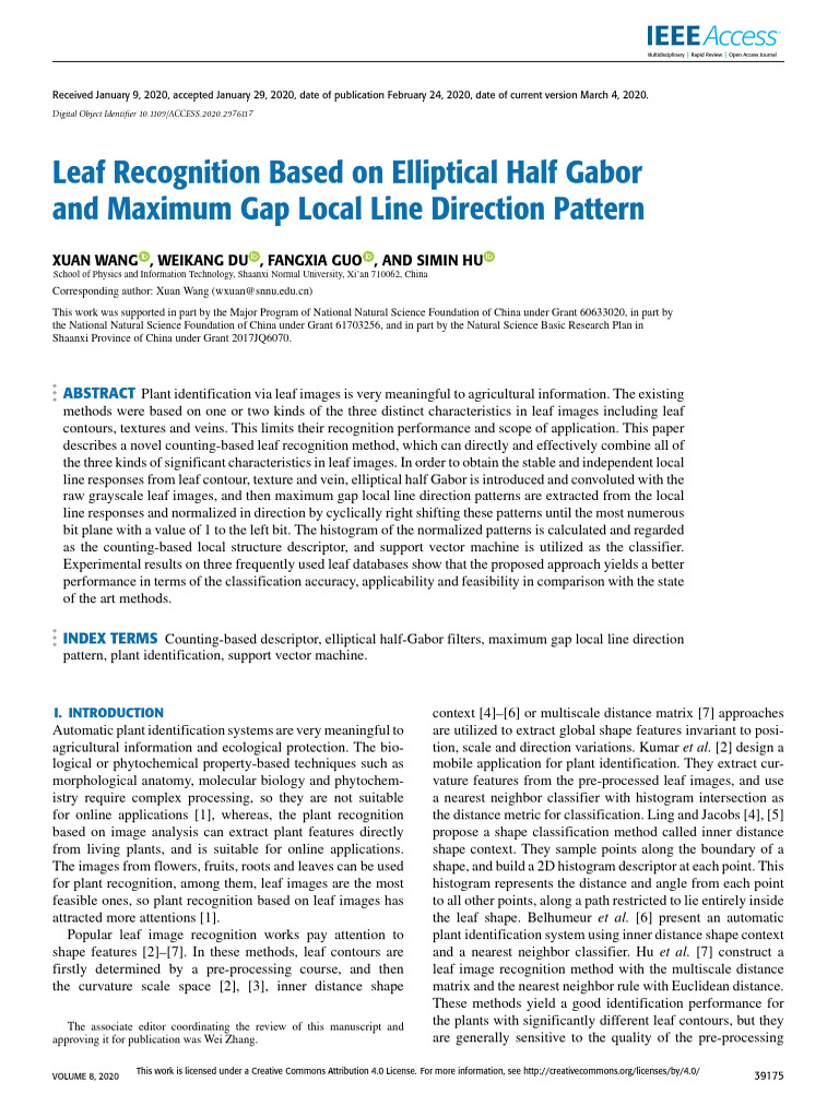 Leaf Recognition Based On Elliptical Half Gabor and Maximum Gap Local ...