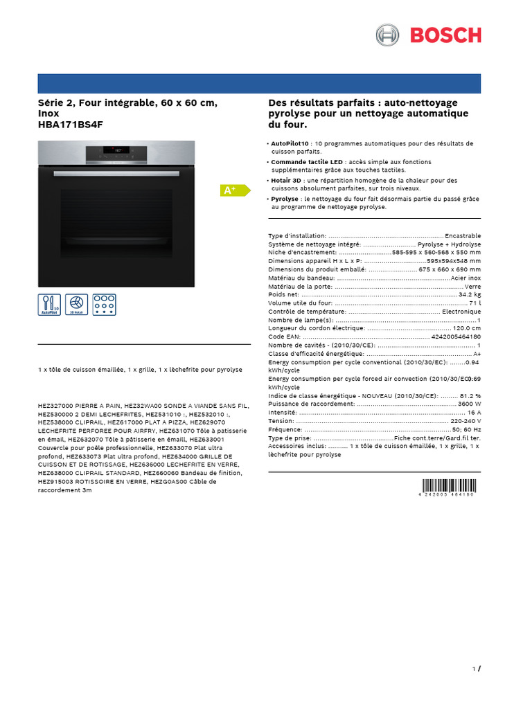 Product Technical Sheet | PDF | Four