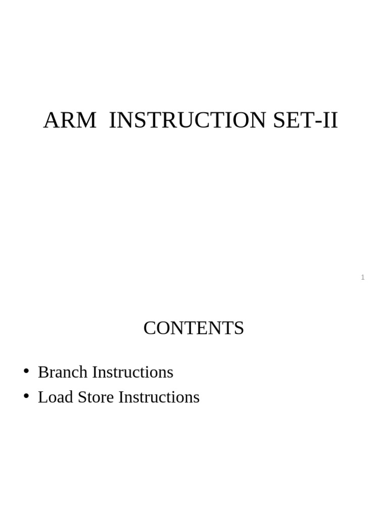 ARM Instruction Set Guide | PDF | Pointer (Computer Programming ...