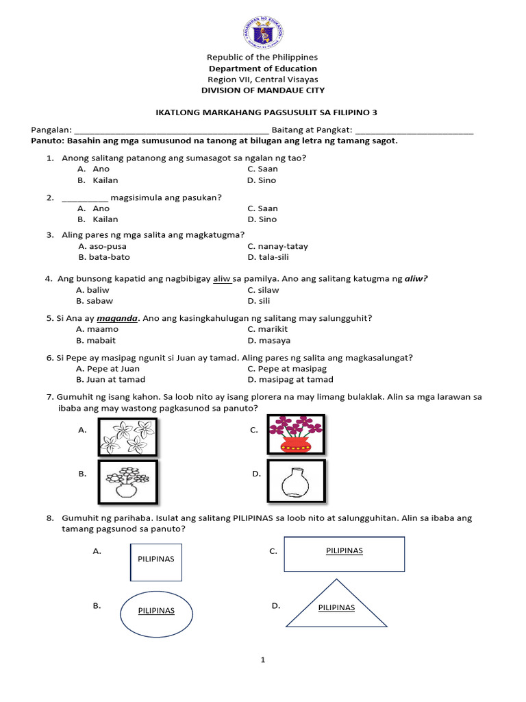 Fil3 Q3 PT | PDF