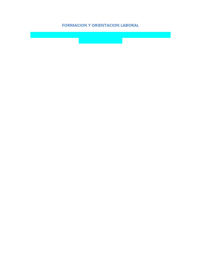 Formacion y Orientacion Laboral, 3ro Bta-A | PDF