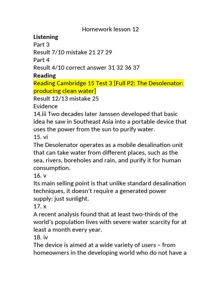 Homework Lesson 12 | PDF