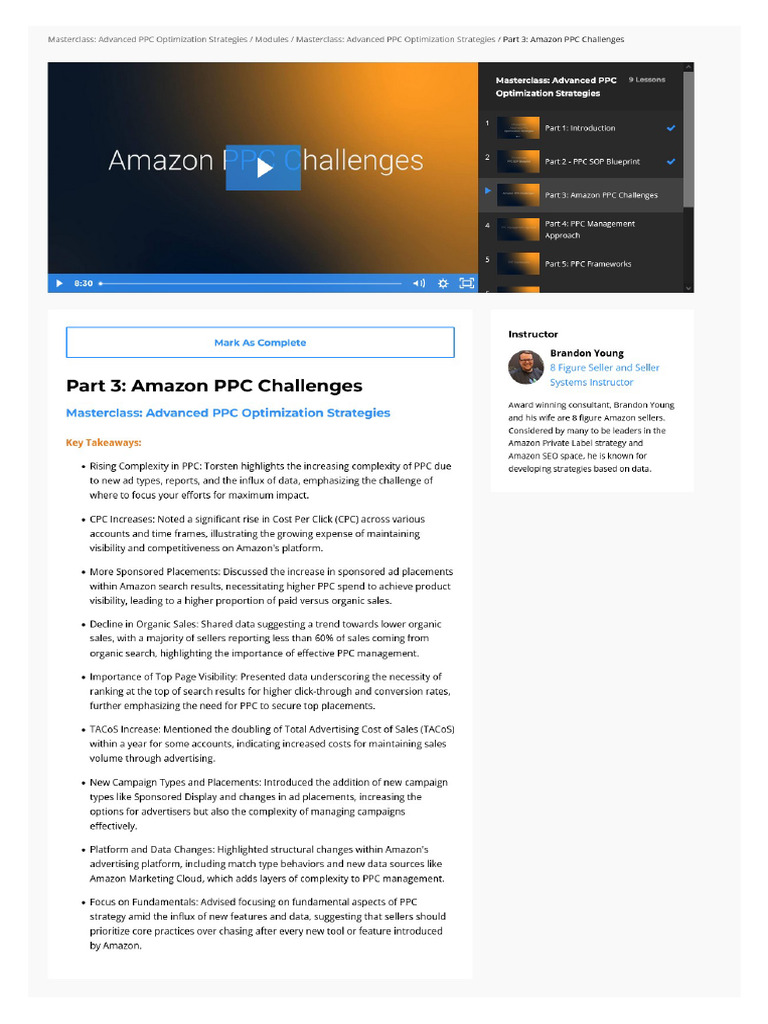 03-Part 3 - Amazon PPC Challenges | PDF | Promotion And Marketing ...