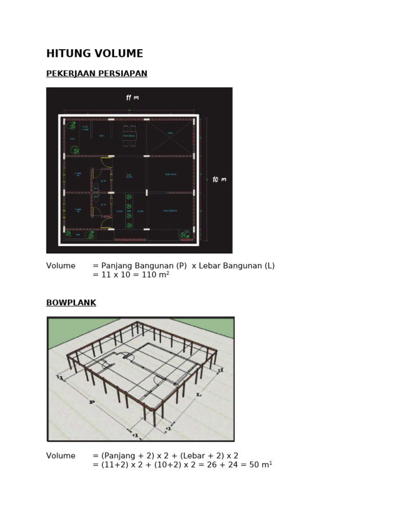 Cara Hitung Volume Pondasi Trapesium | PDF