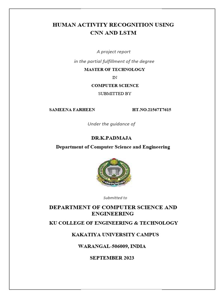Human Activity Recognition Using Cnn And Lstm 17 Pdf