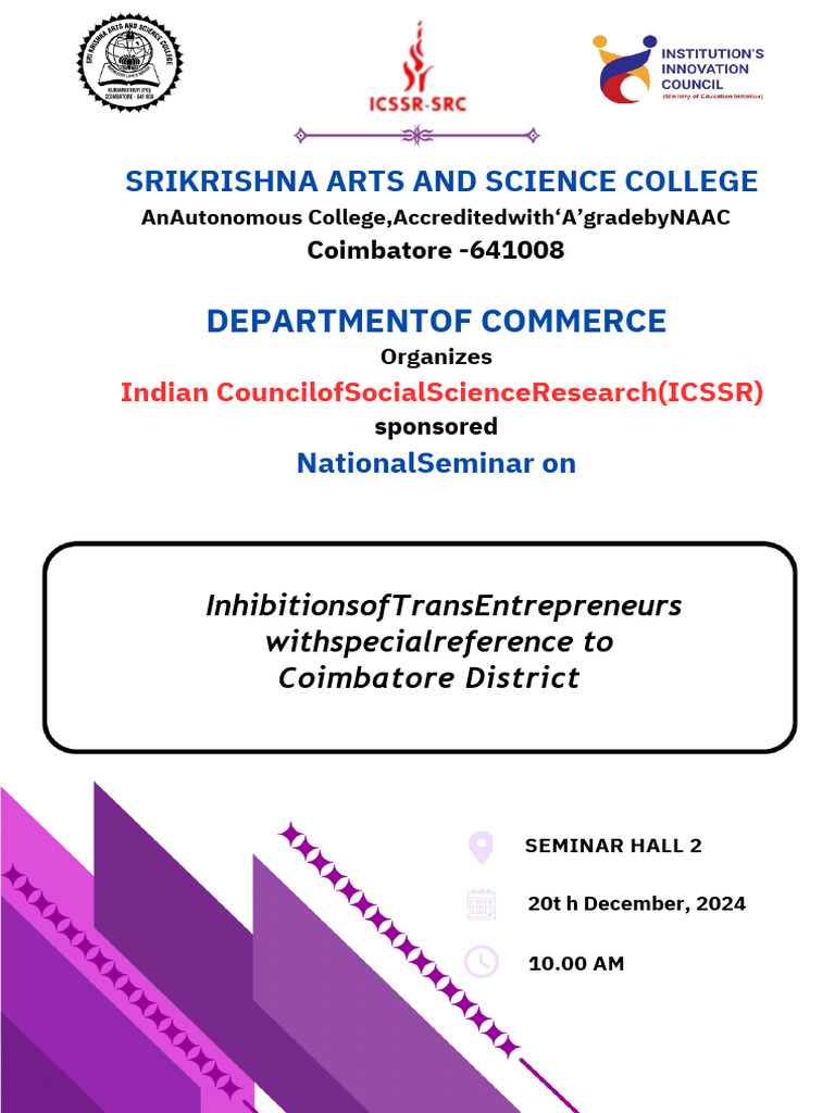 Icssr Pdf Pdf Entrepreneurship Science
