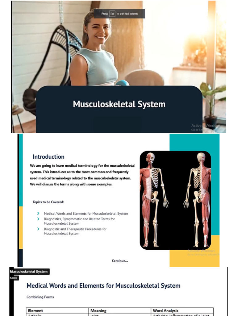 Musculoskeletal System | PDF