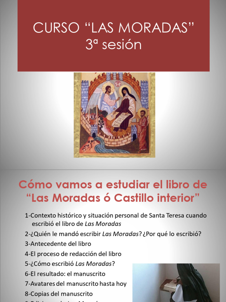 3 Sesion Las Moradas Nuevo Curso | PDF | Teresa De Ávila | Juan de la cruz