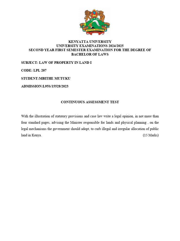 Marion Mutuku | PDF | Kenya | Corruption