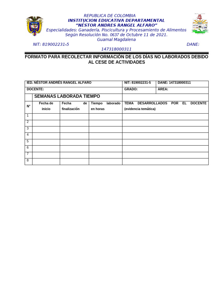 Formato para Recolectar Informacion | PDF