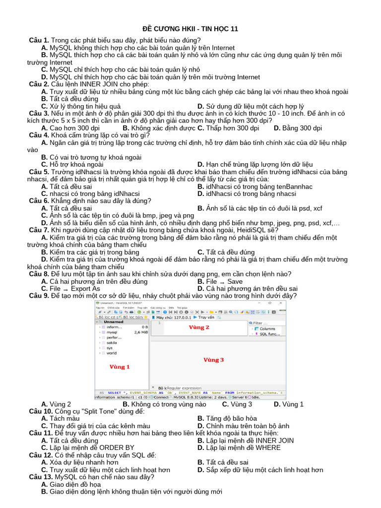 De Cuong HKII - K11 | PDF