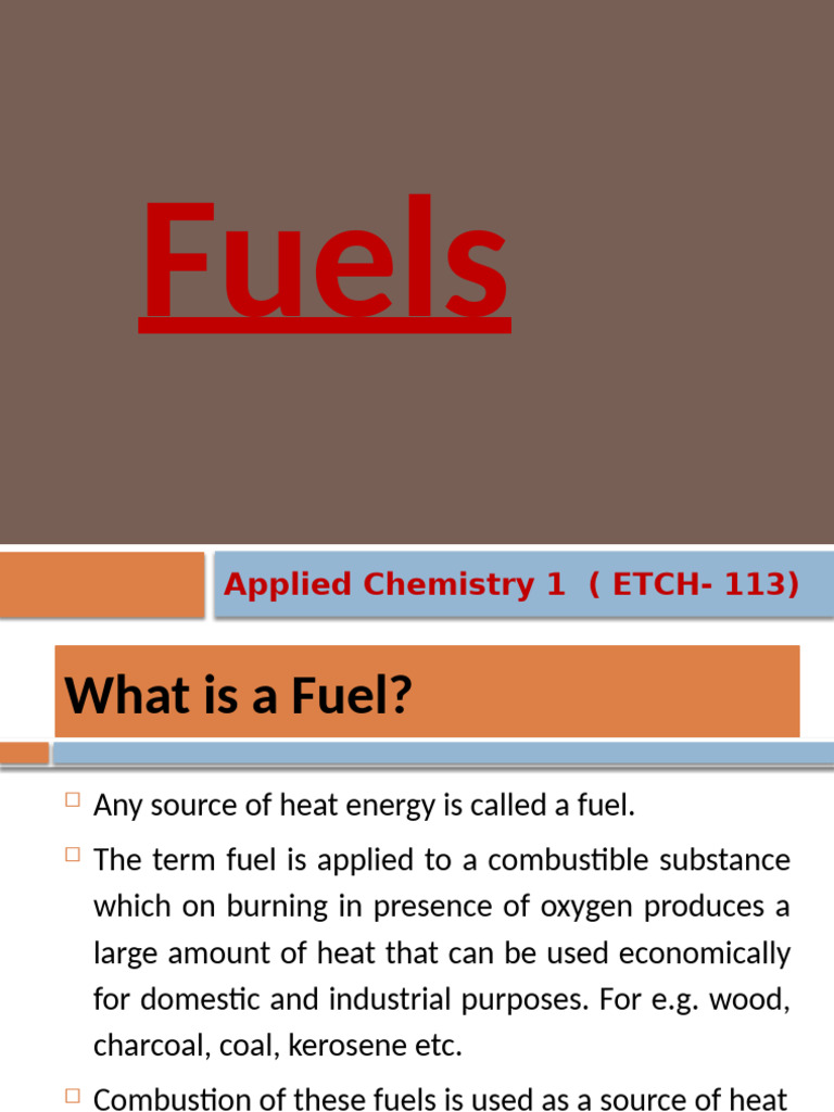 Fuels (1) chemistry | PDF | Coke (Fuel) | Cracking (Chemistry)