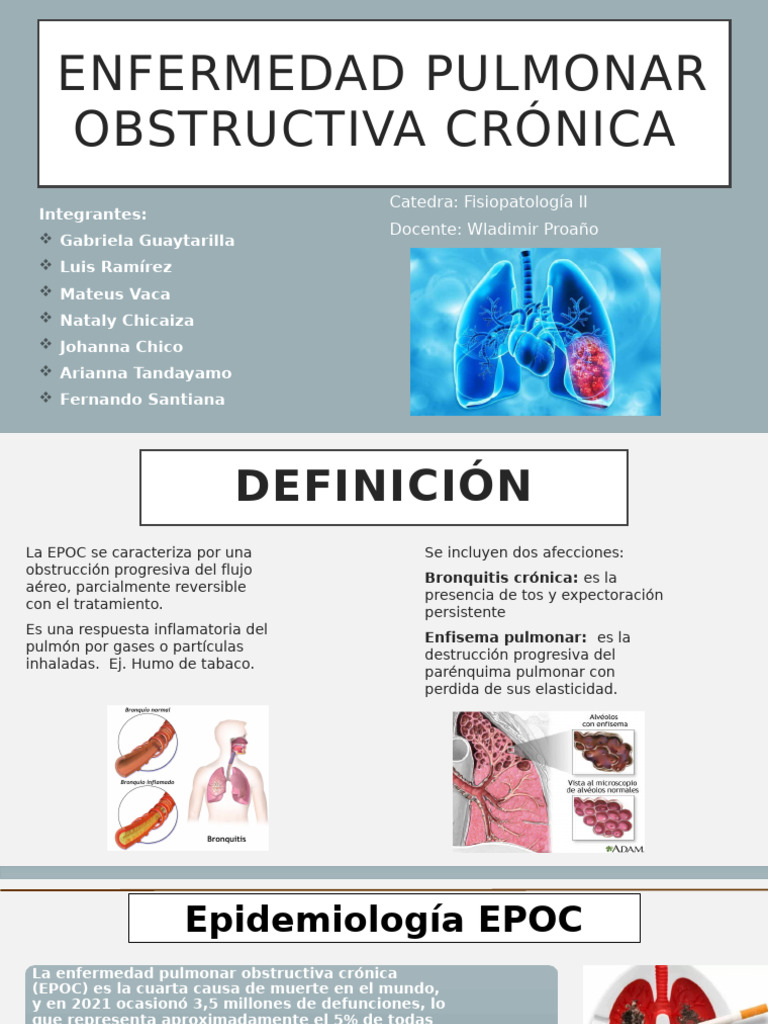 EPOC | PDF | Enfermedad pulmonar obstructiva crónica | Tos